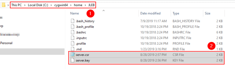 TUTO Windows 10 Comment générer une CSR avec cygwin et openssl