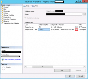 [TSHOOT] - SCCM 2012SP1 : Shrink the SQL Server Reporting Services log database used by ...