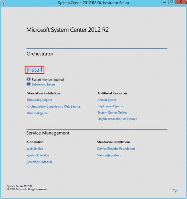 [TUTO] - SCOR 2012R2 : Installer System Center Orchestrator 2012 R2 - SYS Advisor