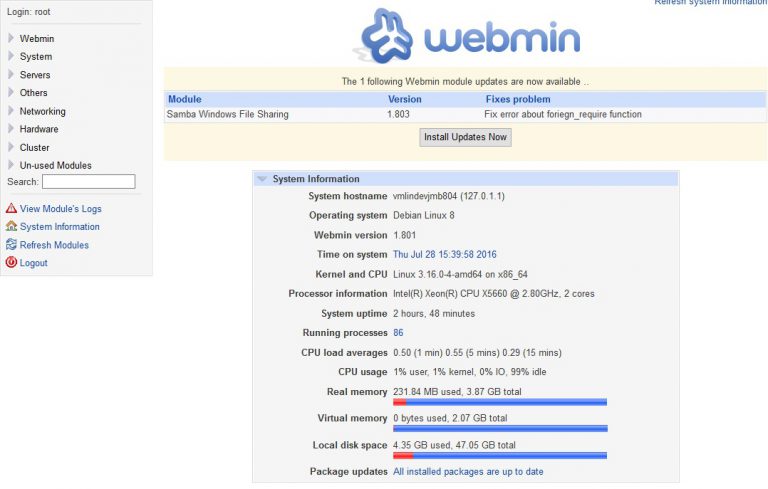 Tuto Debian Installer Mysql Apache Php Et Webmin Sys Advisor