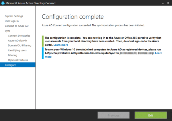 [TUTO] - Azure : Configuration de Azure Active Directory Connect en Password Sync - SYS Advisor