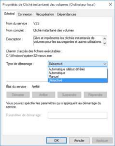 [TSHOOT] - VSS Service: the VSS service used by the system restore does ...