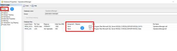 [tshoot] Scom 2016 Could Not Allocate Space For Object In Database