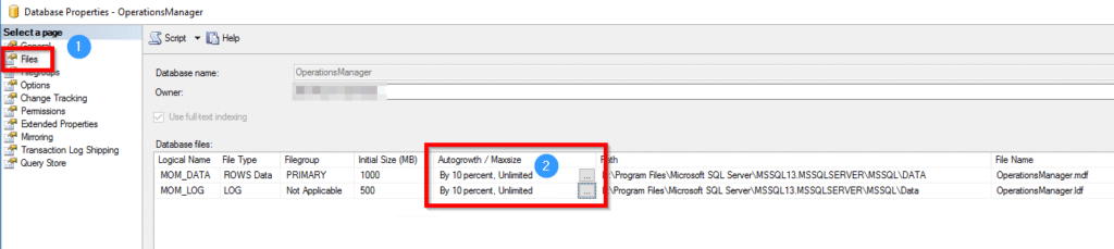 [TSHOOT] - SCOM 2016: Could not allocate space for object in database ...